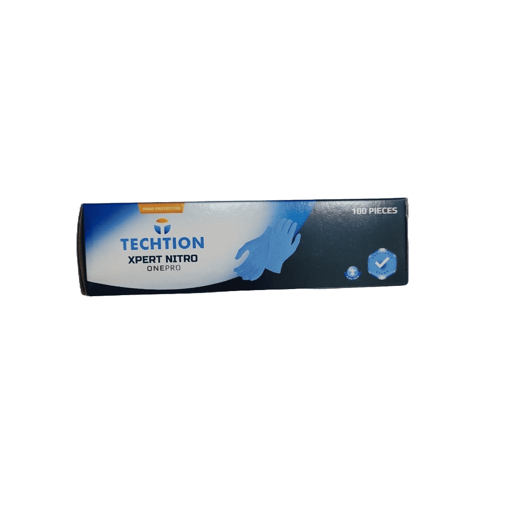 Nitrile powder free disposable gloves XL 100 pair box Techtion - Reborn ...